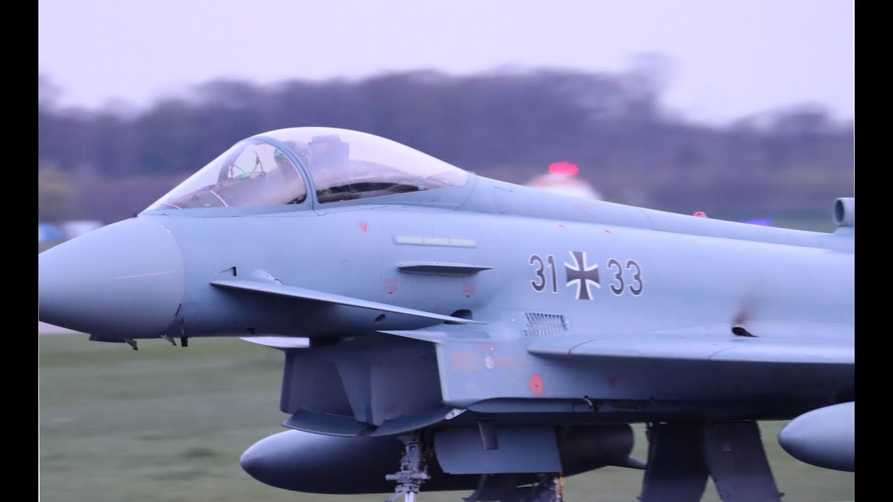 Eurofighter Nachtflug at Nörvenich Airbase - YouTube