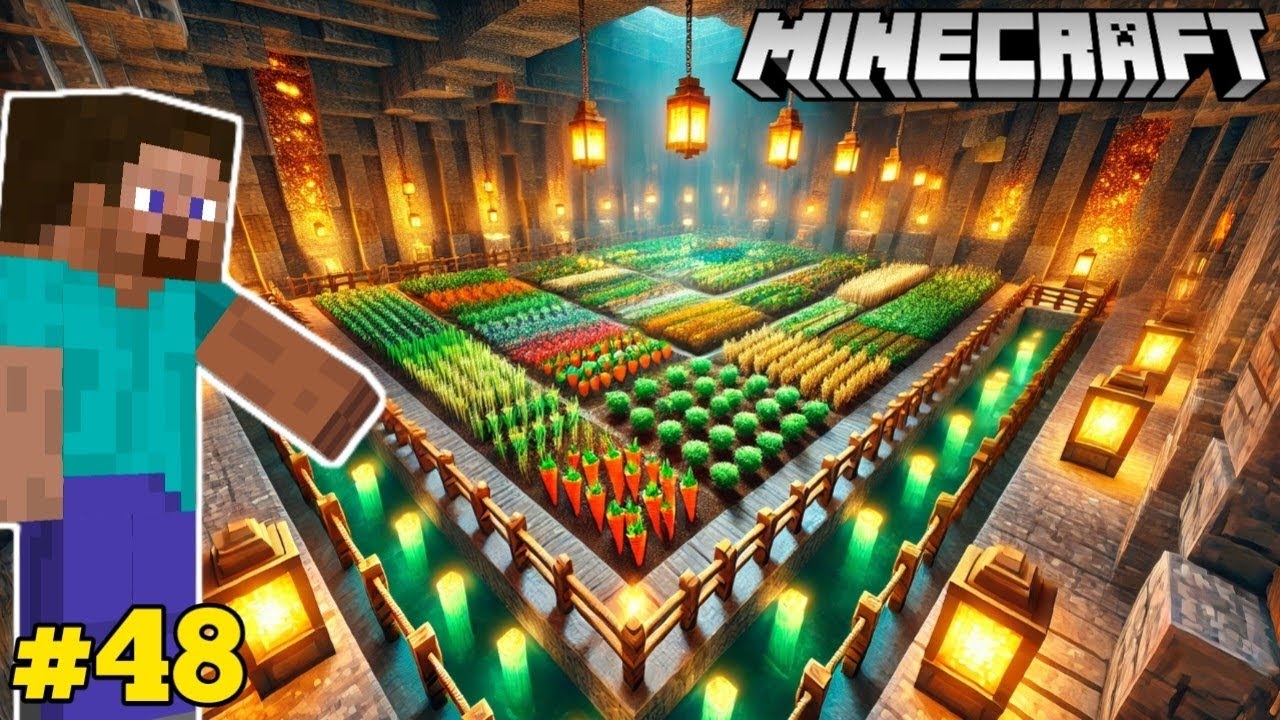 I build understanding vegetable farm in Minecraft survival #48 - YouTube