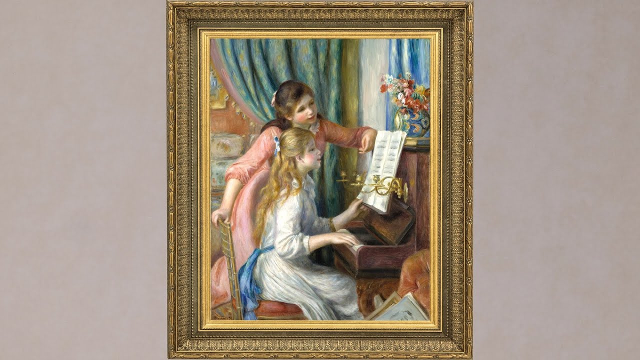 Animated Painting 4K: Pierre-Auguste Renoir "Two Young Girls at the ...