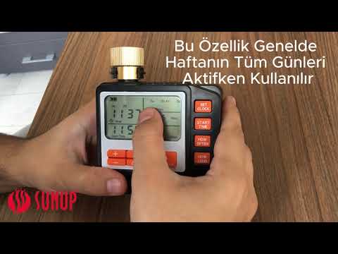 Sunup SN-24908 Otomatik Sulama Saati Zamanlayıcısı Bahçe Sulama Sistemi (Dijital Programlanabilir)