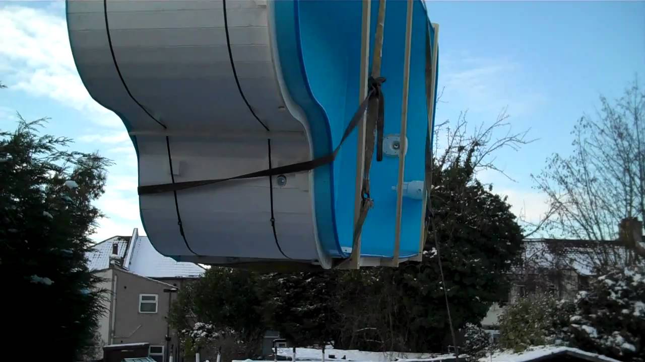 Dura Polymer Swimming pool, In the ground pool craned over house, All ...