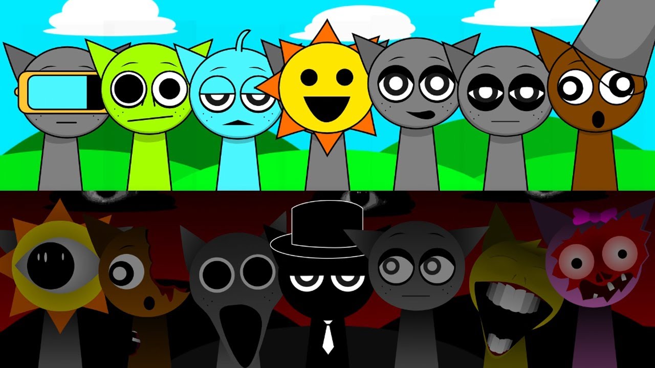 Sprunki but is GRAY 🩶🩶🩶 Sprunki all have Gray-style eyes and ears 😂 A ...