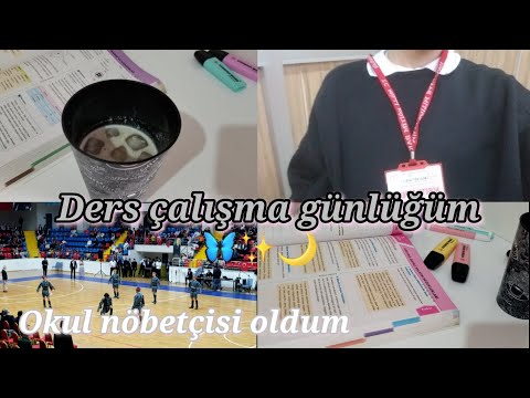 7. Sınıf Ders Çalışma Günlüğüm 💗 Okul Nöbetçisi oldum✨