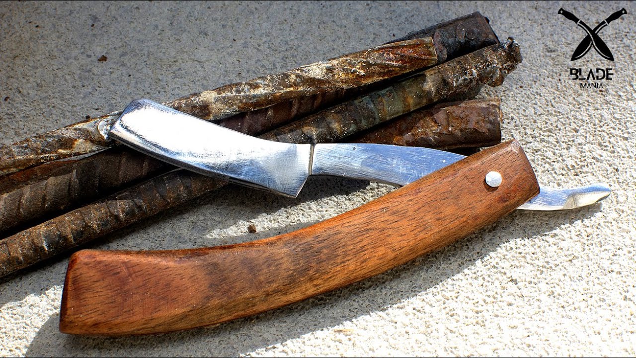 Forging Rusty Rebar into a STRAIGHT RAZOR - YouTube