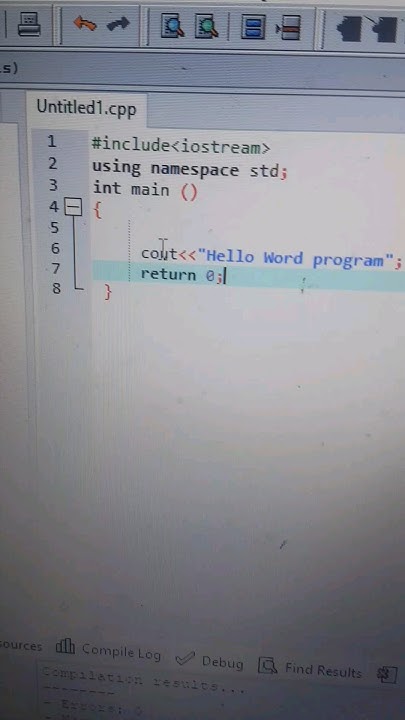 hello word program - YouTube