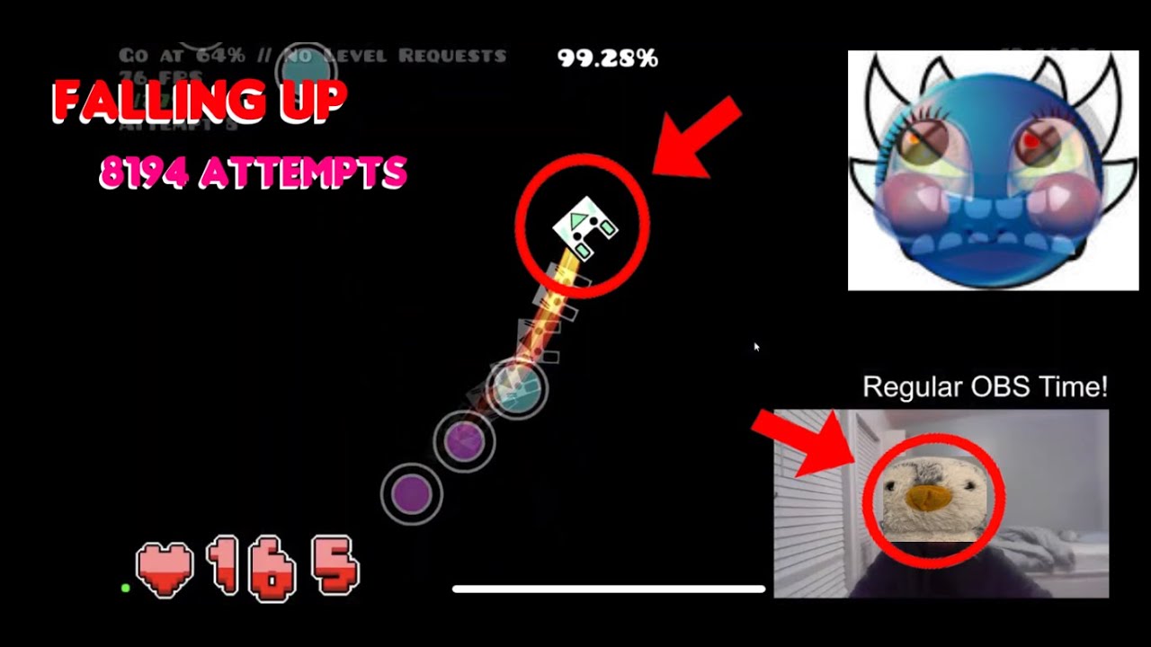 [FORMER NEW HARDEST] Falling Up by KrmaL Completed!! | Geometry Dash ...