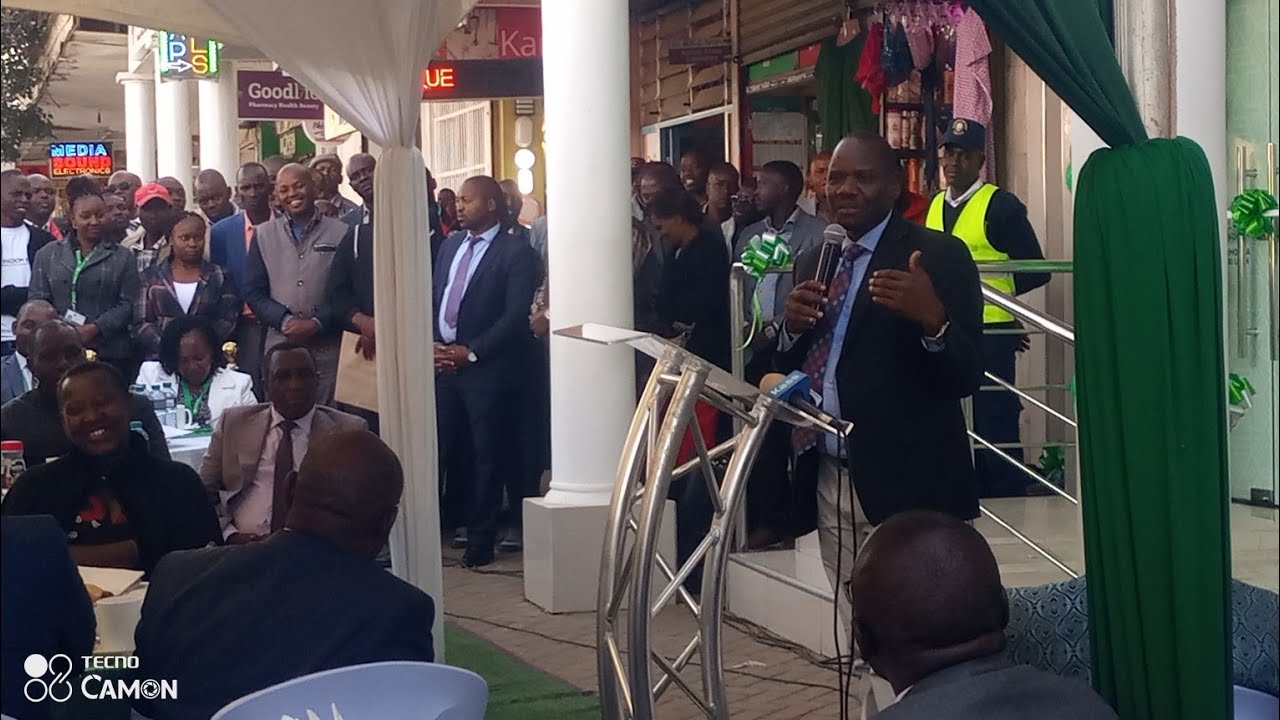UASIN GISHU GOVERNOR-JONATHAN BII SPEAKS DURING OPENING OF KINGDOM BANK ...