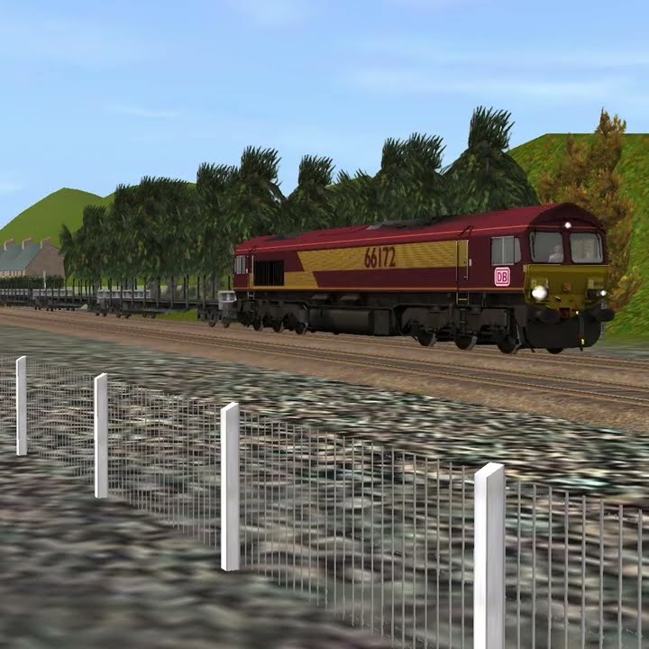 EWS 66172 Passes Billingham Level Crossing For Tees N.Y - YouTube