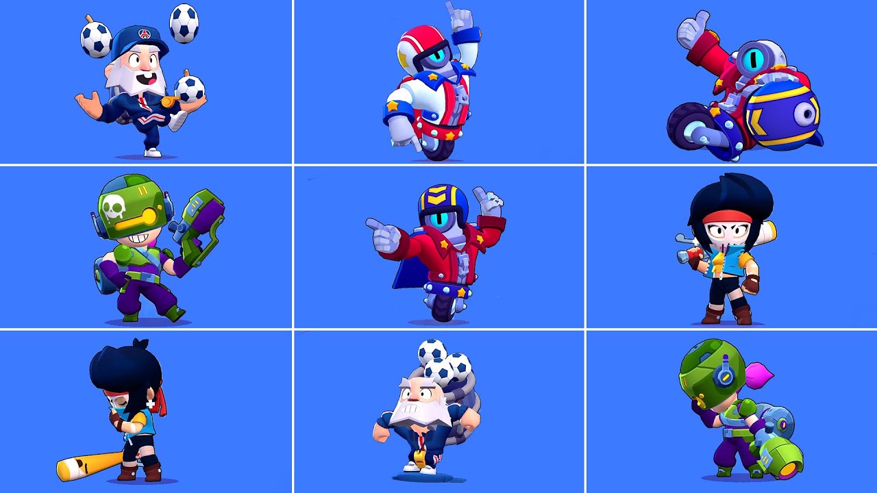 STU + New Skins Losing Pose & Winning Pose | Brawl Stars - YouTube