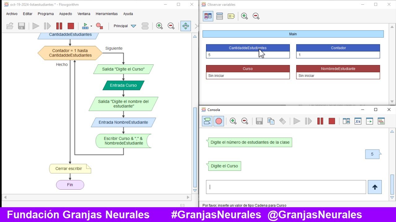 (Parte3 de 3) Creación de archivos con Diagramas de Flujo en Flowgorithm - YouTube