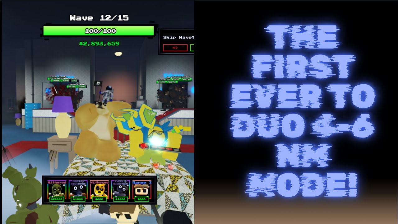 THE FIRST EVER TO DUO 4-6 NIGHTMARE MODE (srry we starting mid game, i ...