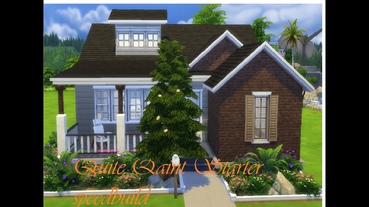 Sims 4 speedbuild: Quite Quaint Starter Home - YouTube