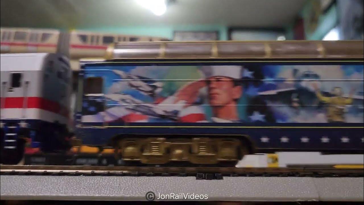 5/27/24 Pre: Ho Scale AMTK 42 leads a Veterans special on Memorial Day passes Hillside Jct(2 ...