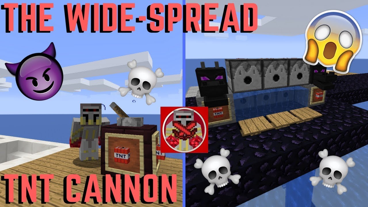Redstone Tutorial #19: How to make a Wide-Spread TNT Cannon -Minecraft ...