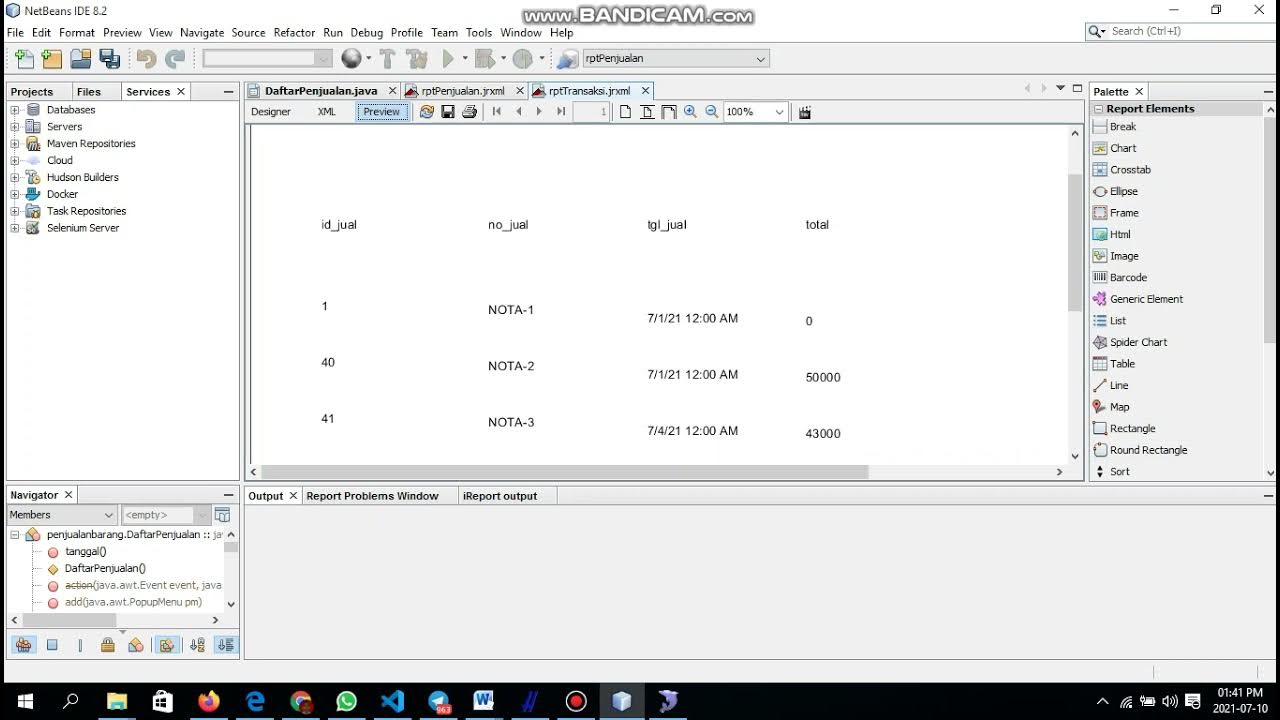 27 Membuat iReport berdasarkan parameter tanggal dengan Java dan MySql - YouTube