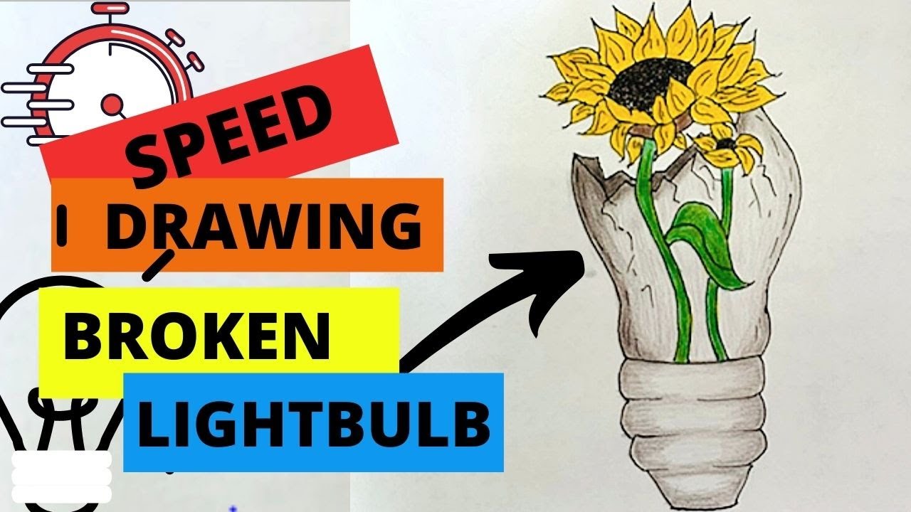 Broken Lightbulb | Speed Drawing - YouTube