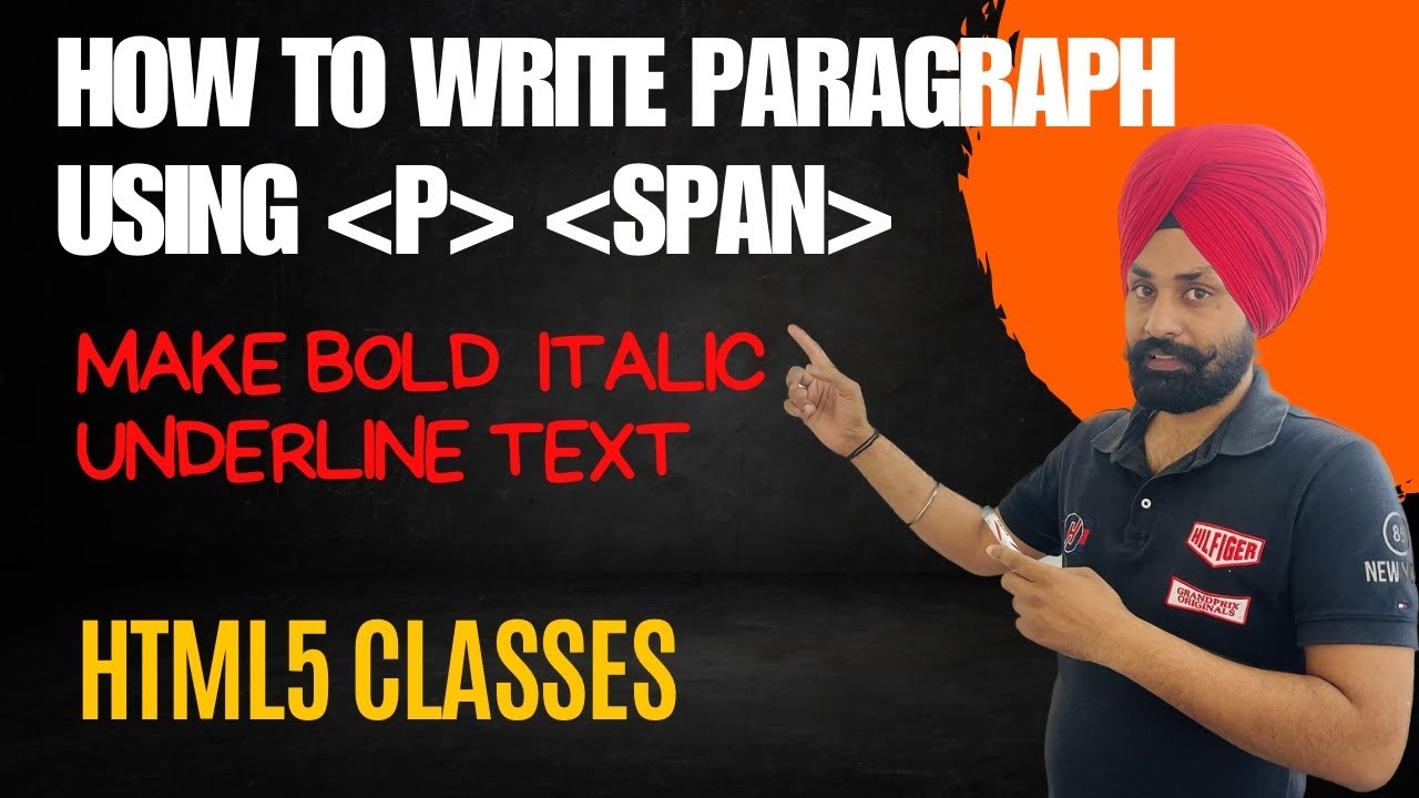Html5 Tutorial 5 How We Write Attractive Paragraph Using P And Span Tag Use B U I Tags In 6298