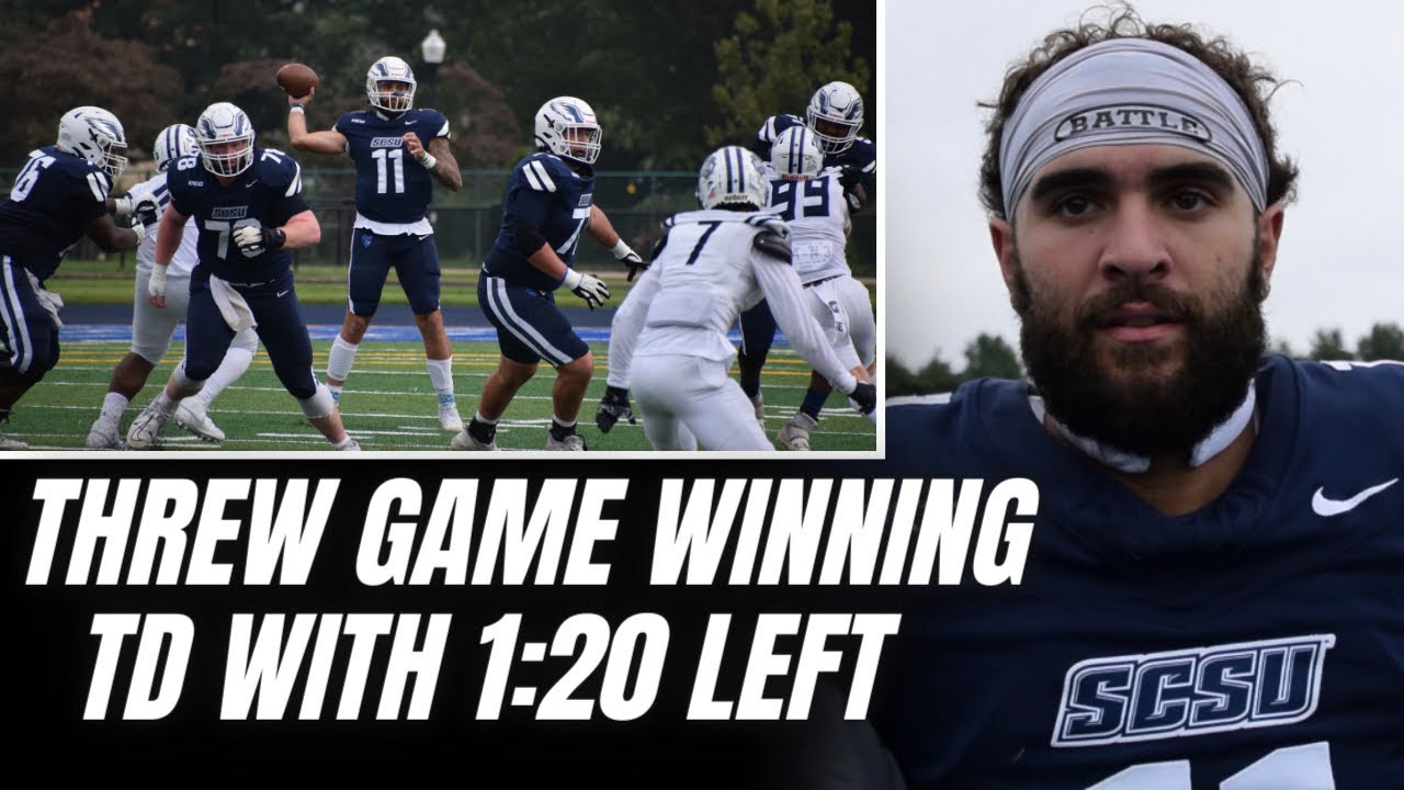 SCSU QB Keith Ridley Jr., Talks Come From Behind Win Over St. Anselm ...