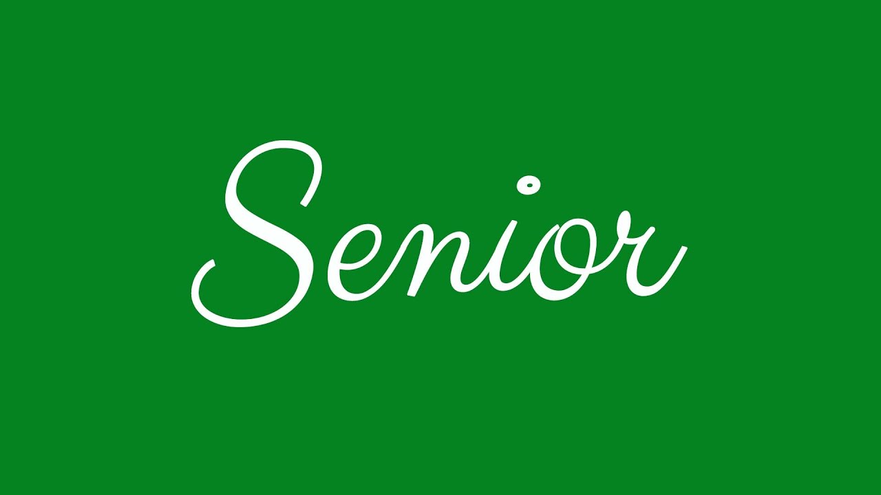 Senior English Cursive Handwriting Tutorial - YouTube