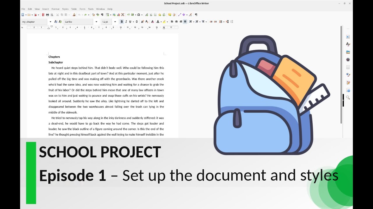 SCHOOL PROJECT - Episode 1 – Set up the document and styles - YouTube