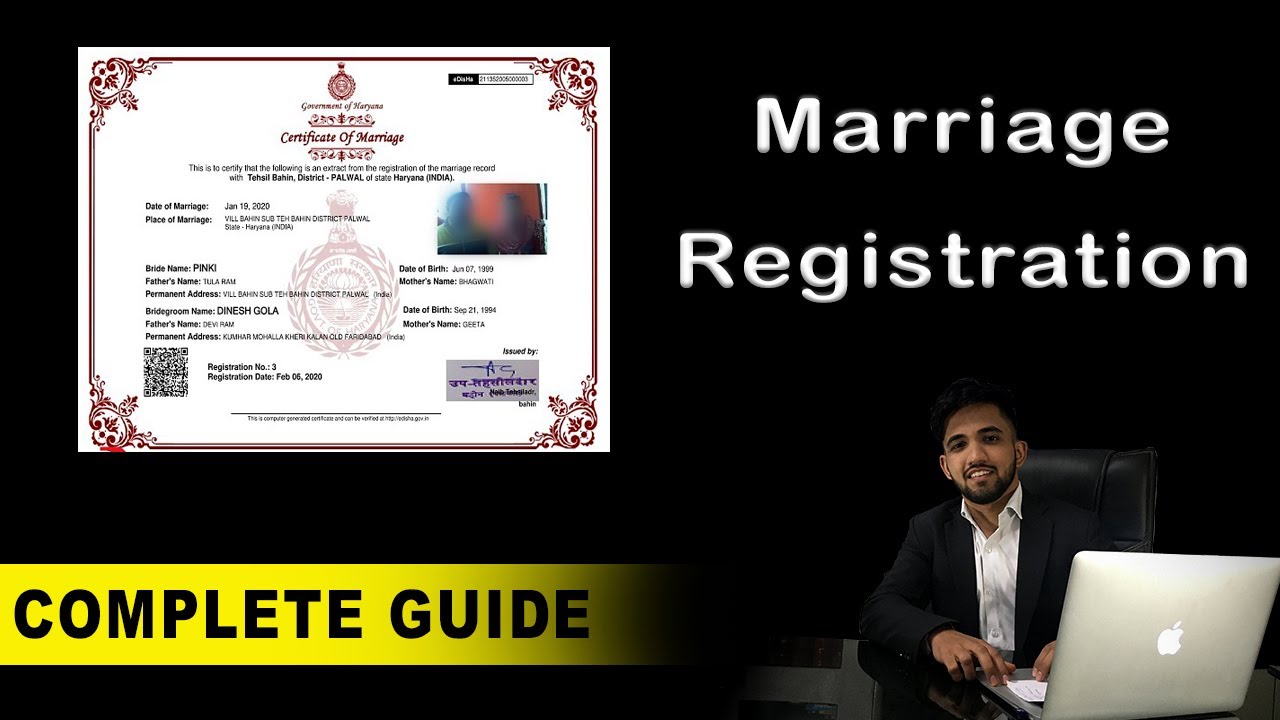 Marriage Registration Procedure | online /offline | Go Legal | Sushant ...
