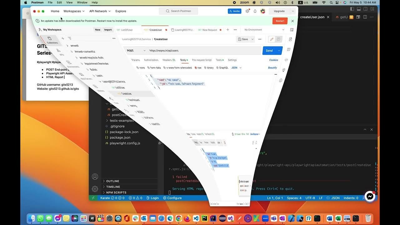 GITS - Playwright Javascript API Automation Series-04| POST endpoint | Assertion Response body ...