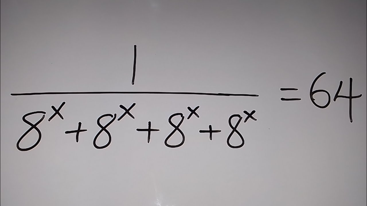 A Nice Exponential Problem | Basic Mathematics - YouTube