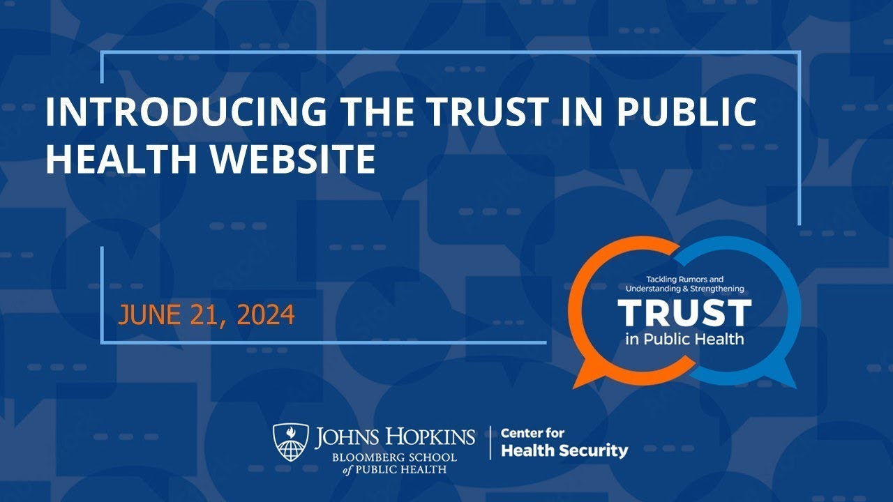 Introduction to the TRUST in Public Health website - YouTube