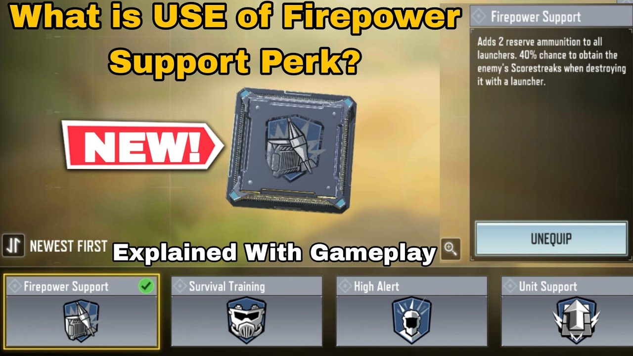 What is USE of Firepower Support Perk With GAMEPLAY in Cod Mobile - YouTube