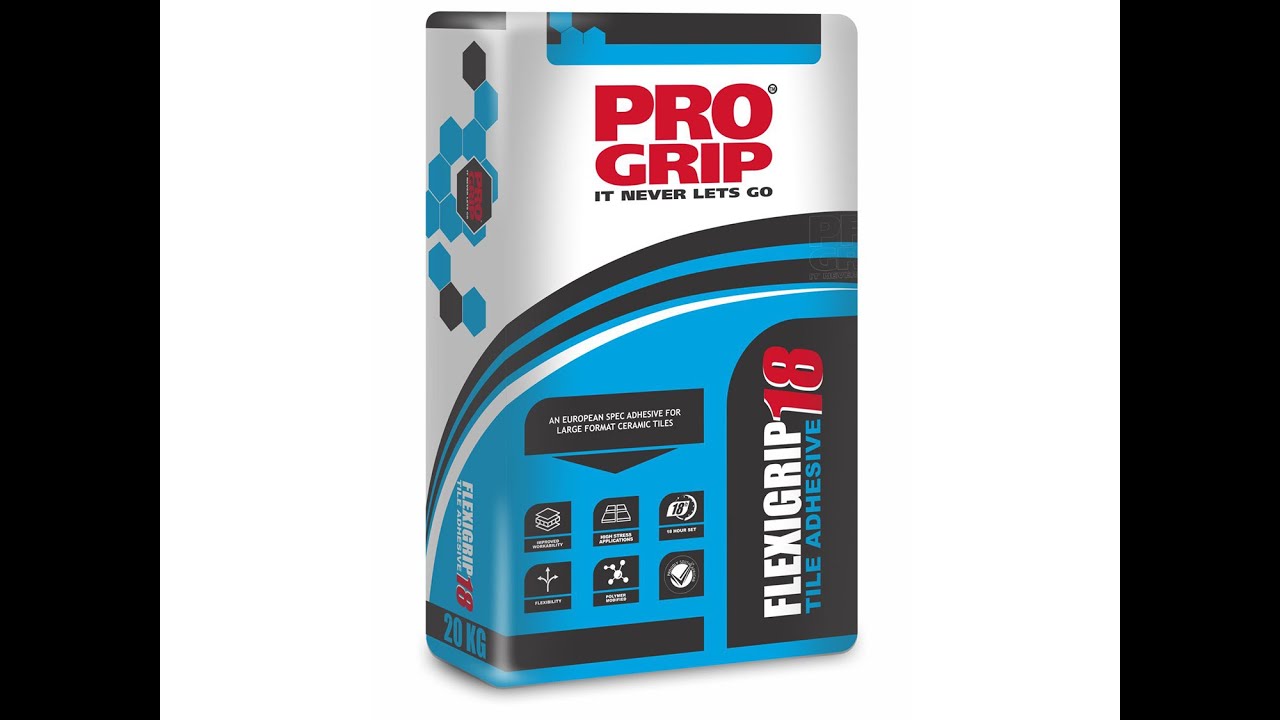 Pro Grip Flexigrip Tile Adhesive 20Kg EZAD555 - YouTube