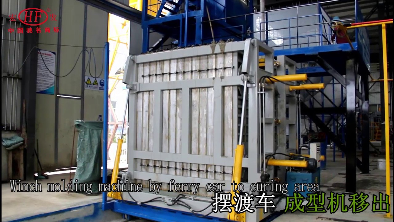 Light weight Concrete Wall Panel Production Process , EPS insulation ...
