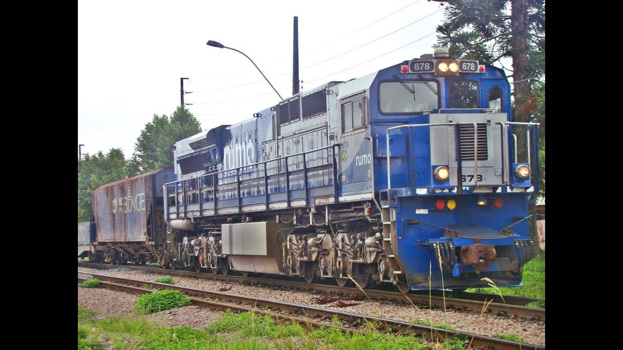 TREM Rumo Teste GE ES43BBi (Sem Vagão Madrinha) Ferrovia Curitiba ...