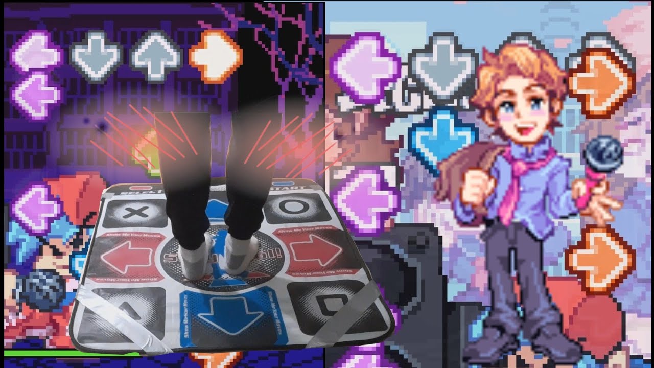 Friday Night Funkin' Week 6 with a DDR Dance Pad on HARD MODE - YouTube