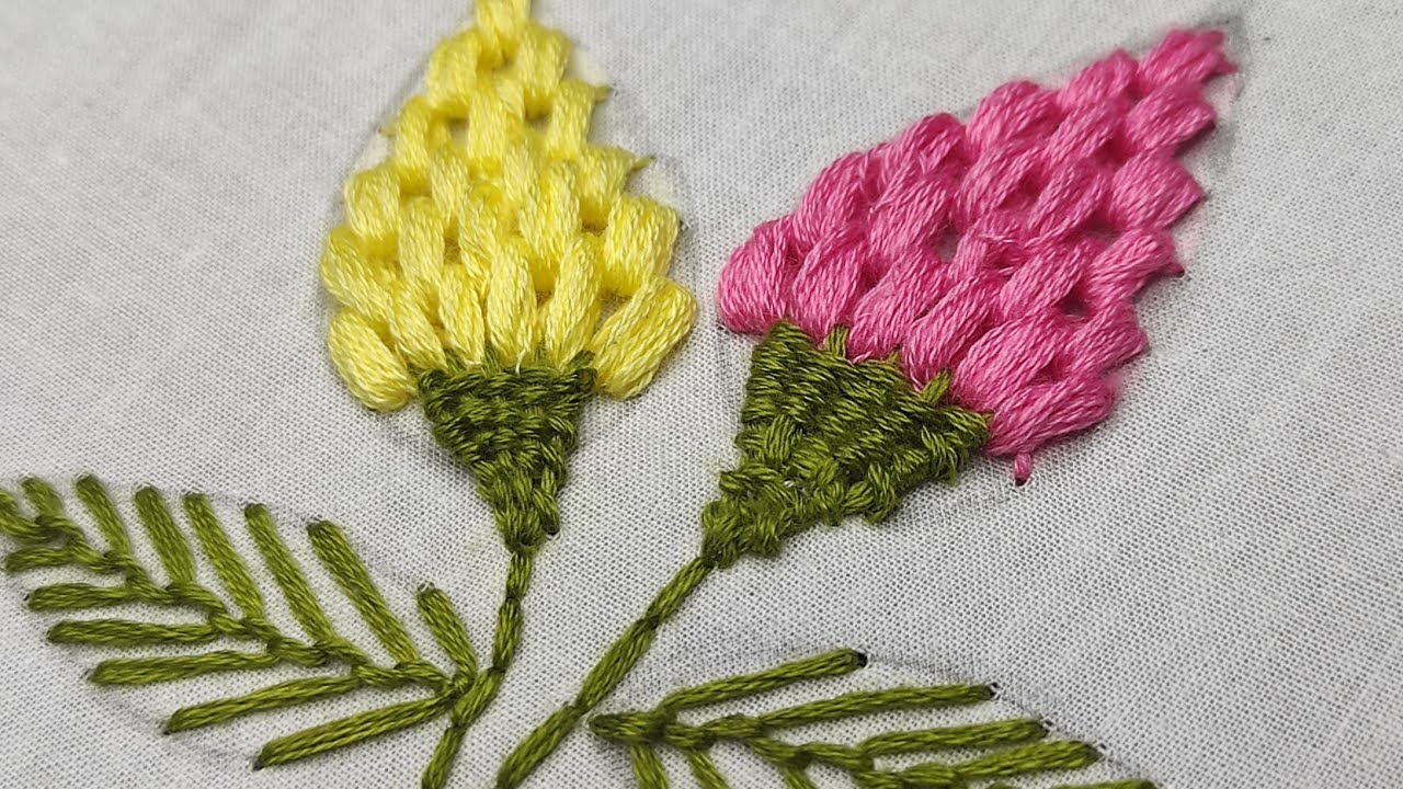 Cluster Stitch - Flower Design - Hand Embroidery for Beginners - YouTube