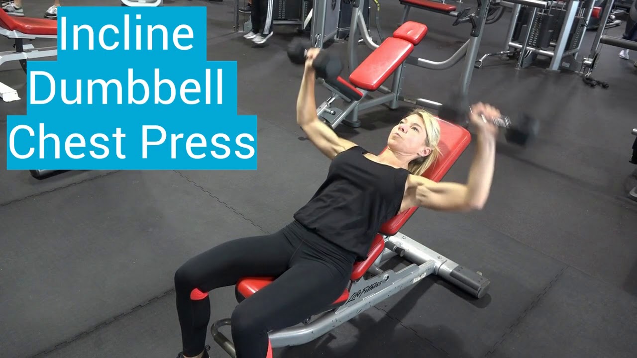 Fit Moms Fitness Incline Dumbbell Chest Press At The Gym Youtube