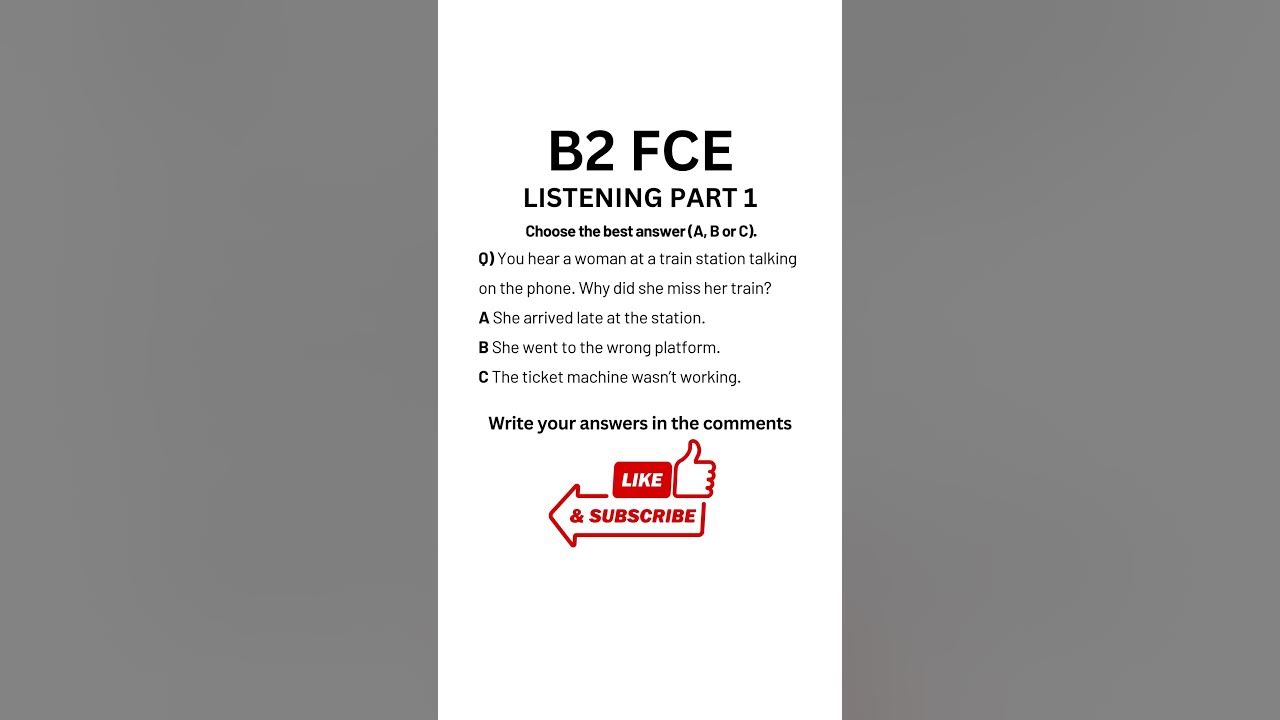 B2 First (FCE) Listening Practice Test 2025 - Part 1 # ...