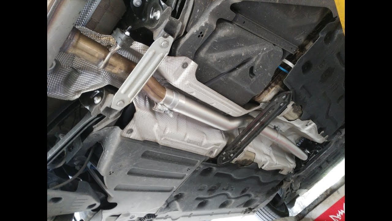 Remus Racing Pipe (resonator delete) @ Mini S F56 with OEM rear exhaust ...