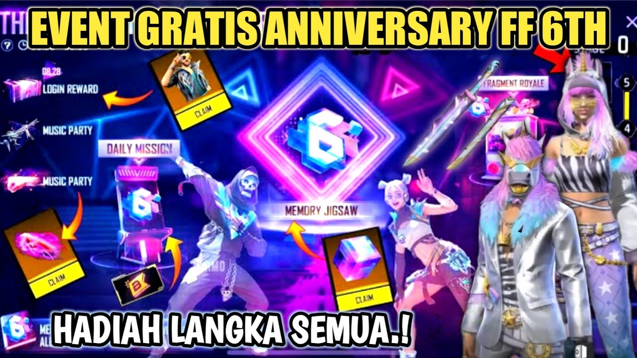 BOCORAN FF‼️EVENT ANNIVERSARY FF 6TH | NEXT EVENT GRATISAN FF TERBARU ...