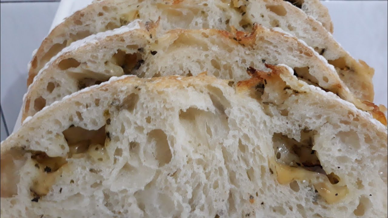 Pão rústico com fermento natural e provolone - Parte 1 #paorustico # ...