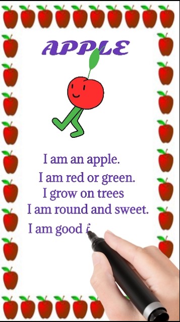 🍎 Apple Poem for Kids | Fun & Easy Rhyme | Learn Fruits in English# ...