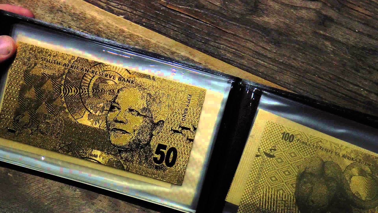 24K Gold Banknote Collection - South Africa Nelson Mandela - YouTube