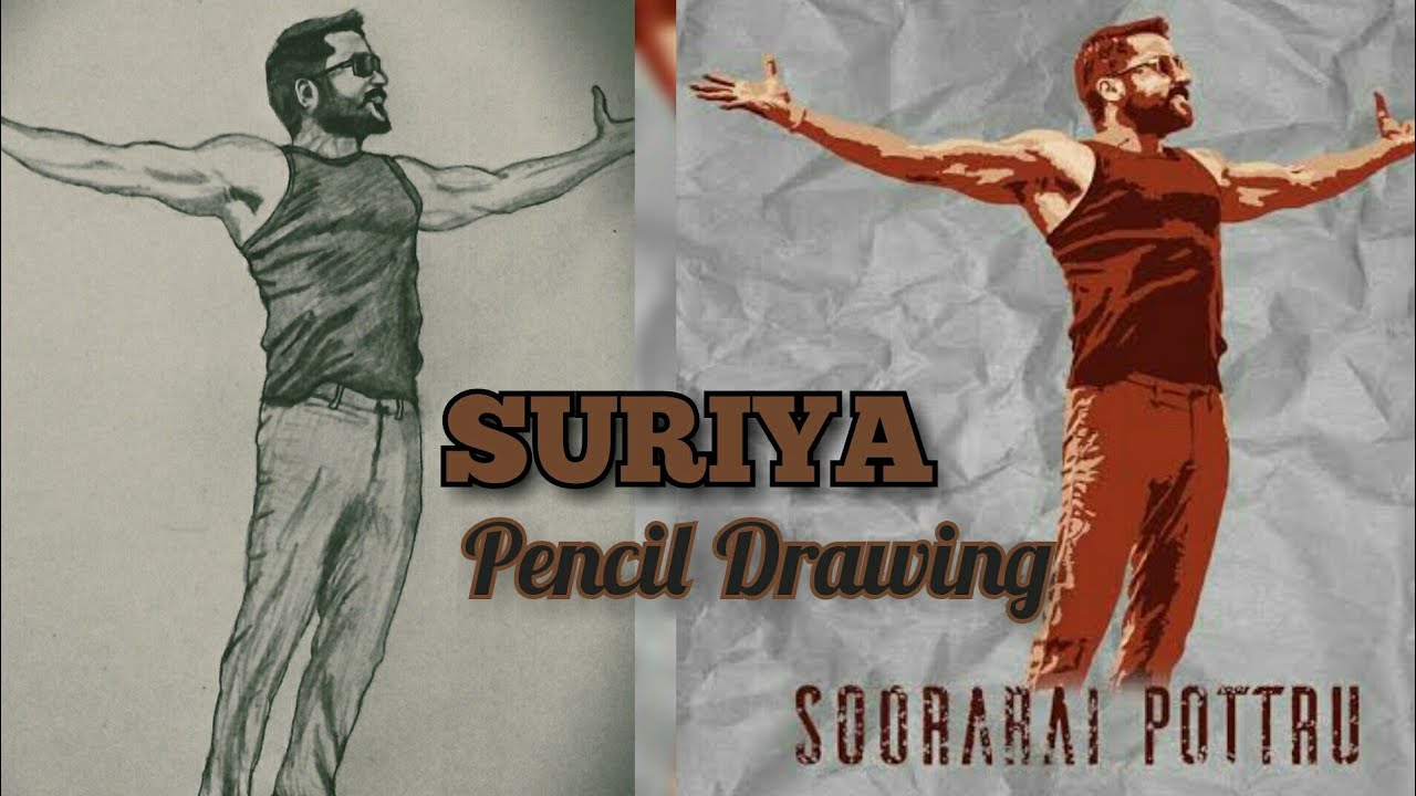 SURIYA - Pencil Drawing 🔥🔥 Soorarai Pottru WhatsApp Status 🔥 ...