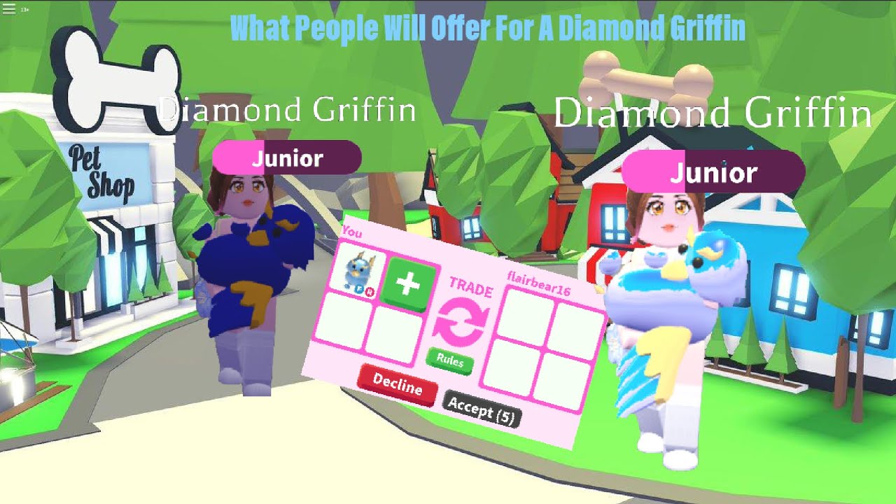 Roblox Adopt Me What People Would Offer For A Diamond Griffin♥︎☺︎︎ ...