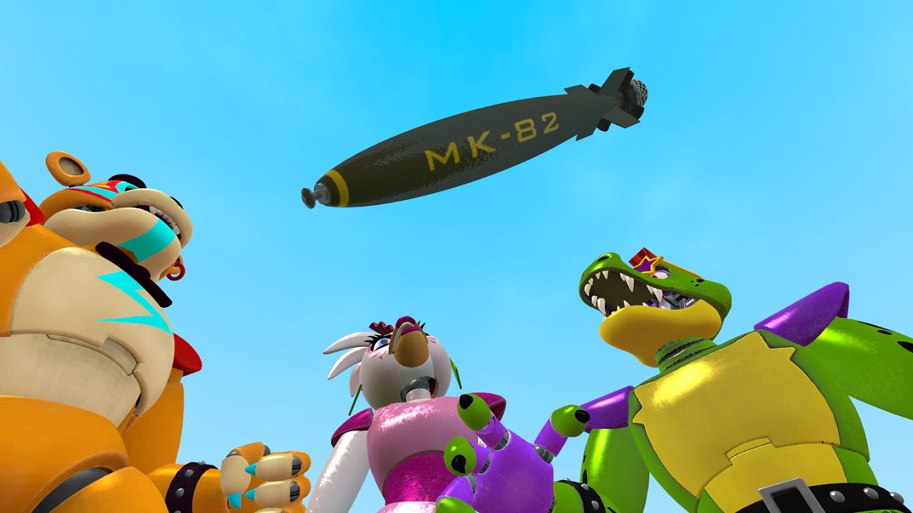 NUKE BOMBS DESTROYING ALL GLAMROCK ANIMATRONICS In Garry's Mod! Five ...