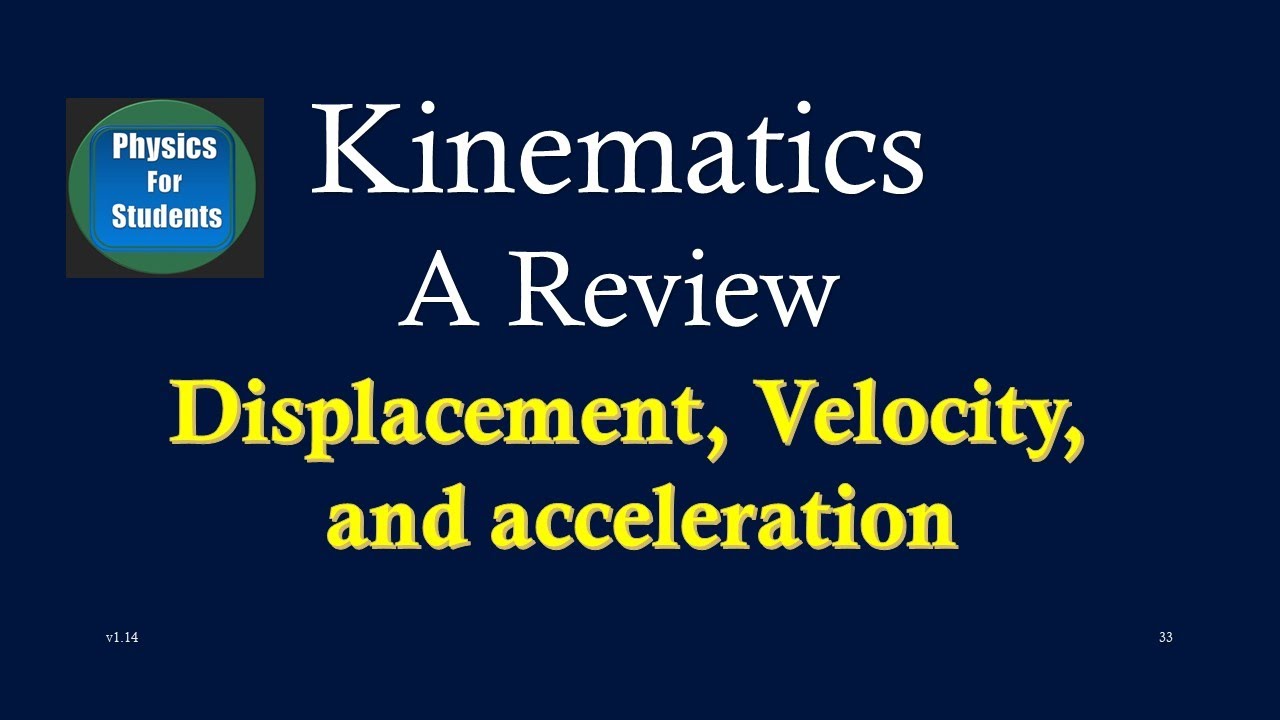 Chap 2 Kinematics 1d Review - YouTube