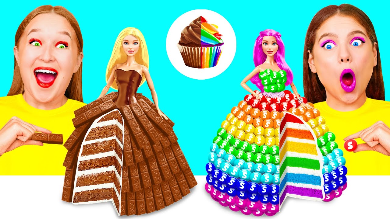 Cómo Hacer una Muñeca Grande de Chocolate y una Muñeca de Gominola ...