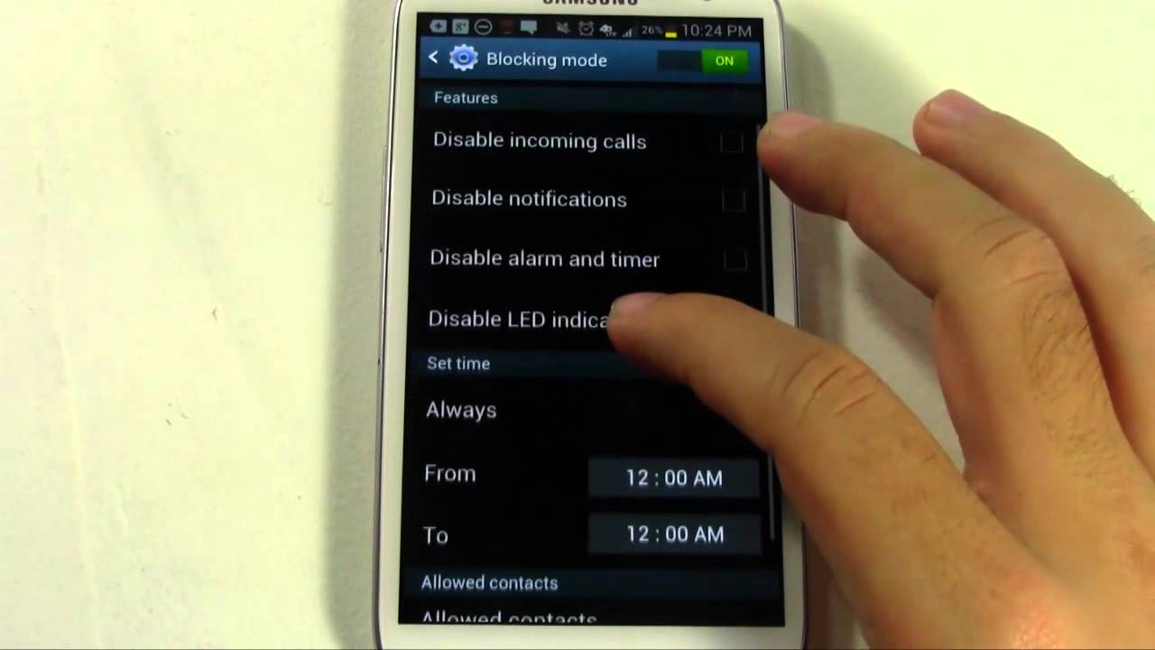 Blocking Mode on the Galaxy S3 - YouTube