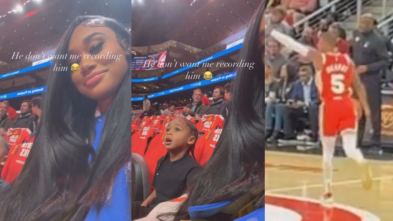 Jania Meshell Takes Son To Watch BF Dejounte Murray’s First Hawks Game ...