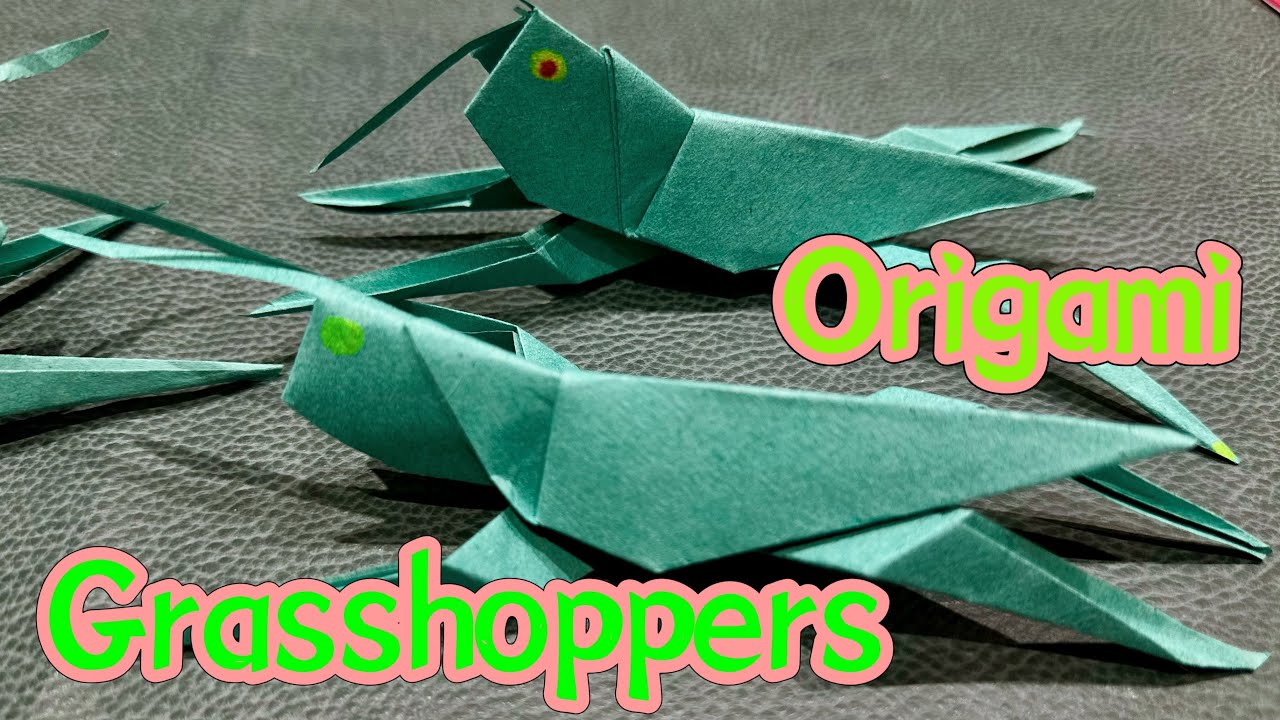 Origami Grasshopper Tutorial | Realistic DIY Paper Craft for Nature ...