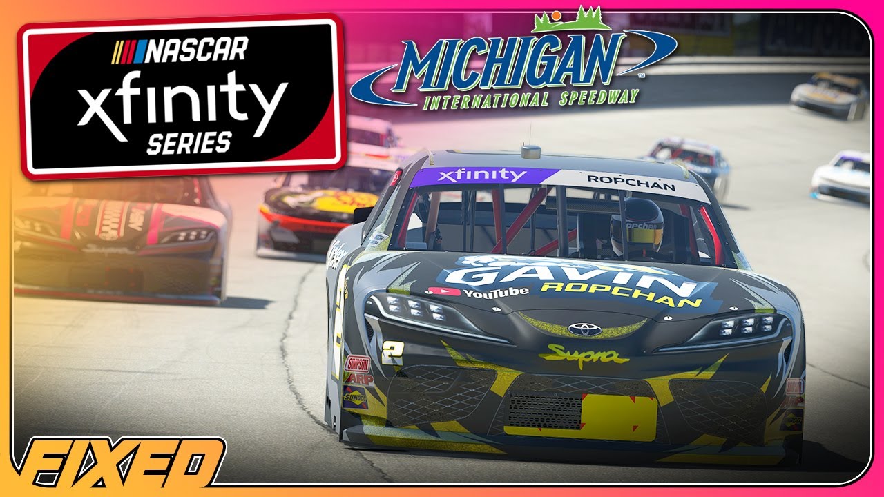 NASCAR Xfinity Series - Michigan Speedway - iRacing Legacy Oval - YouTube